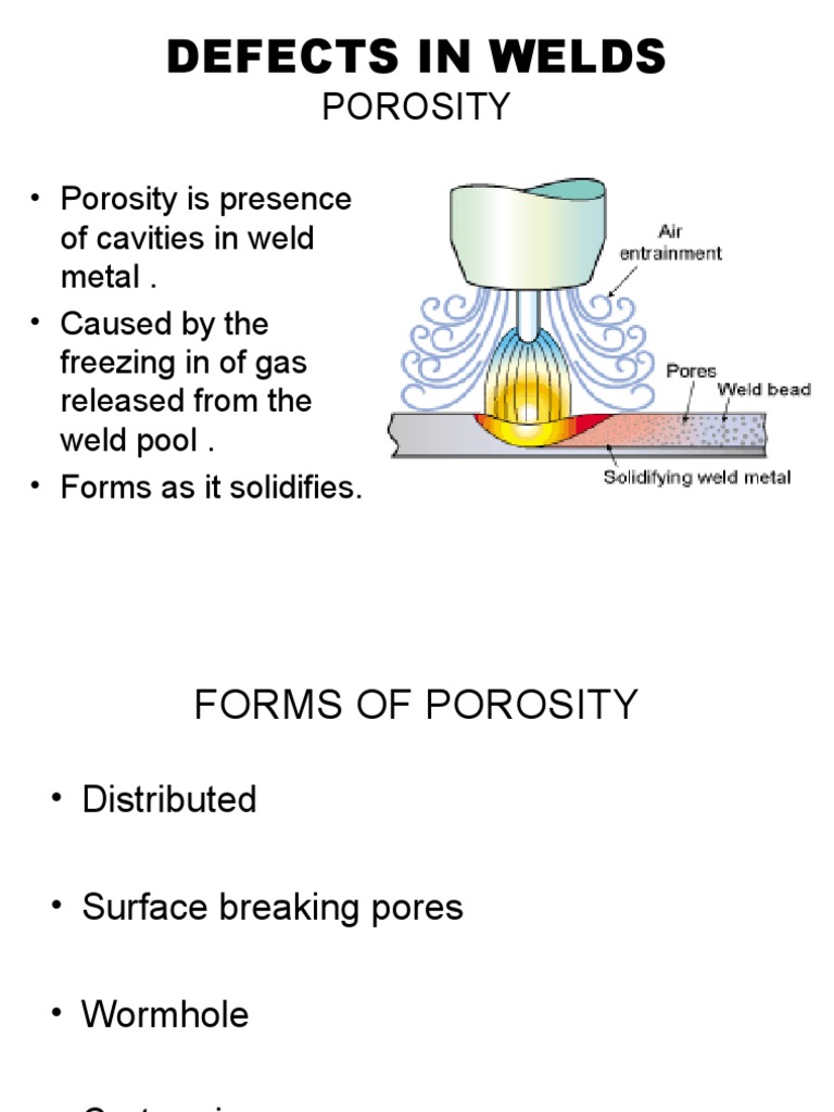 Defects in Welds: Porosity | PDF | Construction | Welding