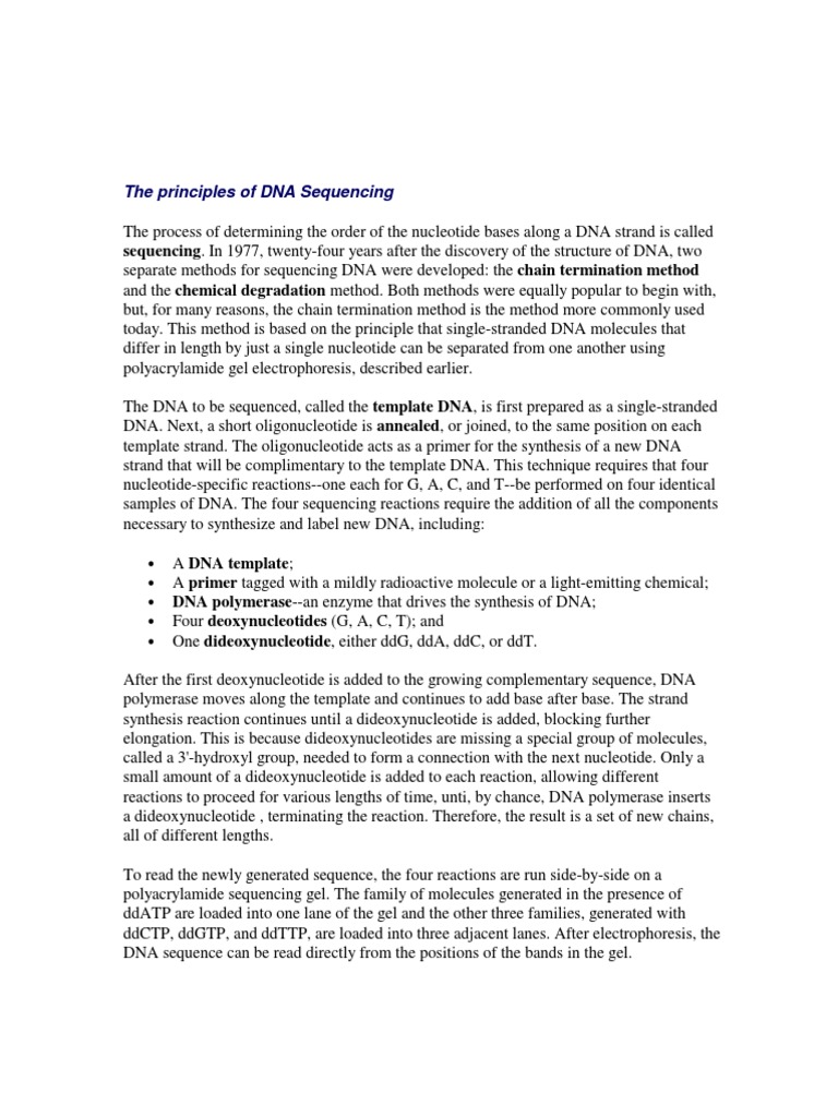 DNA Sequencing NCBI | PDF | Sequencing | Dna Sequencing