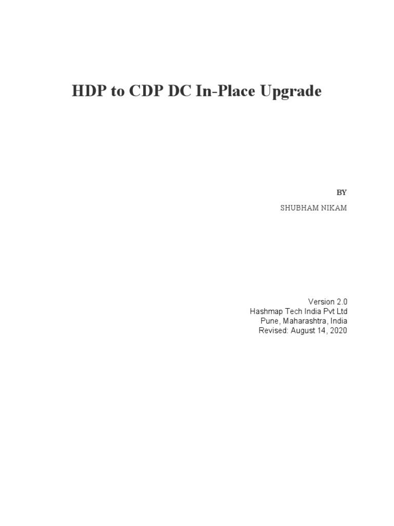 HDP To CDP DC In-Place Upgrade | PDF | Apache Hadoop | Software Repository
