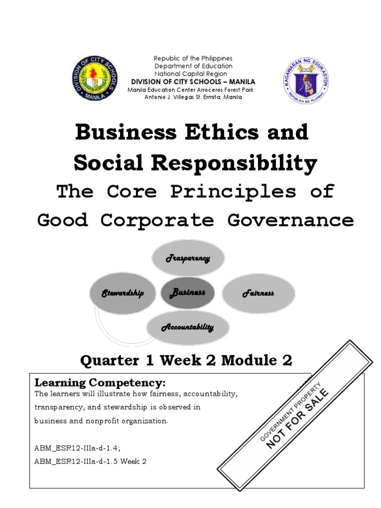 Business Ethics and Social Responsibility Module | PDF | Business ...