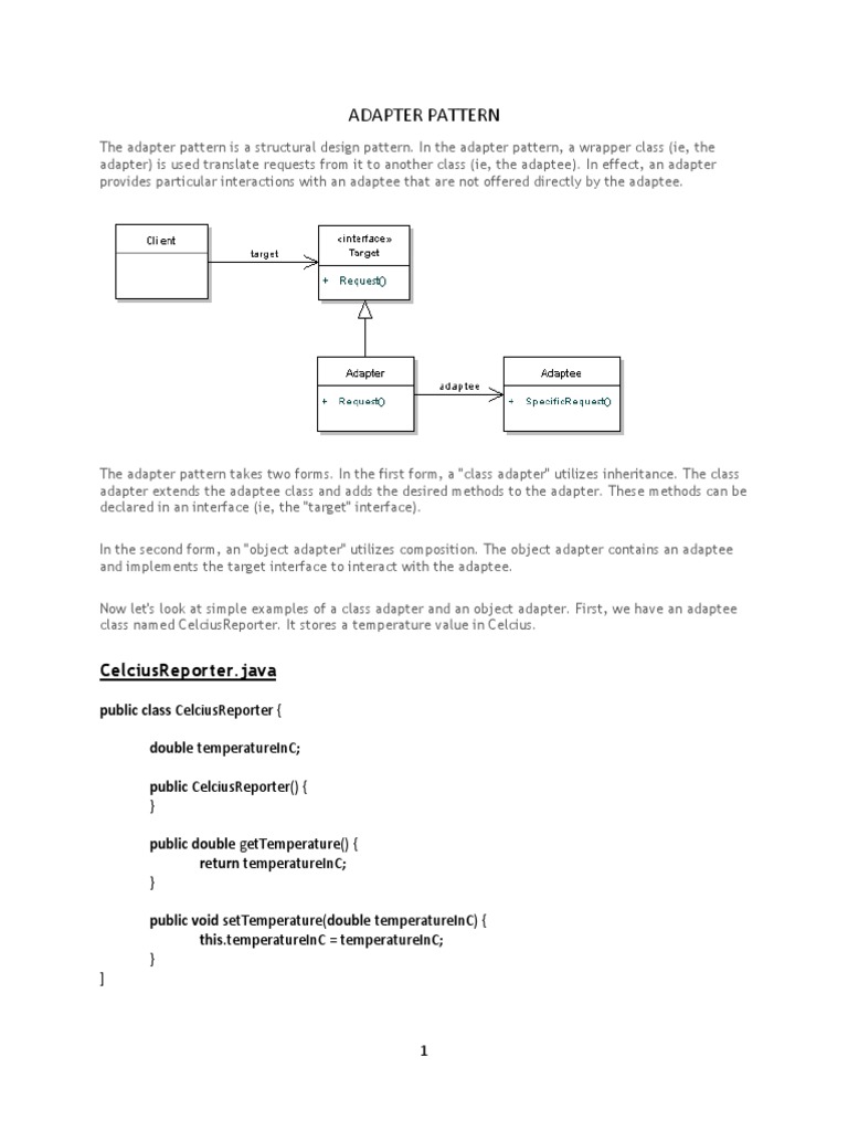 Adapter Pattern | PDF | Class (Computer Programming) | Product Development