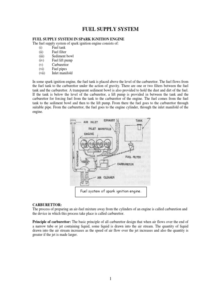1.1 Fuel Supply System | PDF | Fuel Injection | Diesel Engine