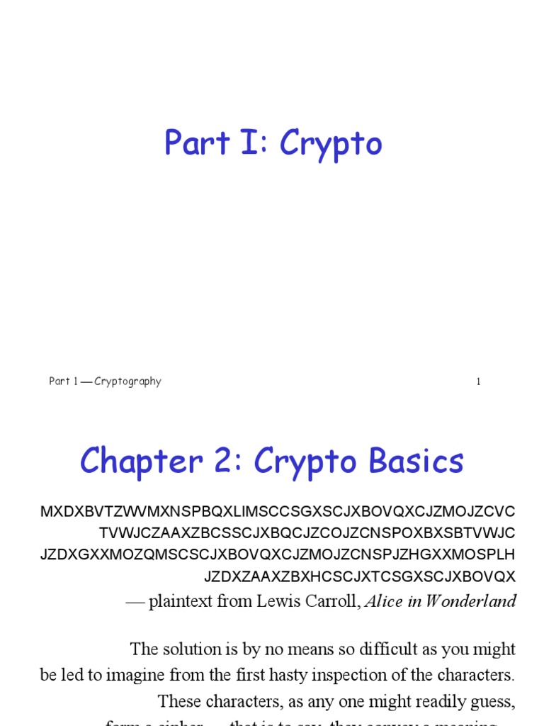 1 Crypto | PDF | Cryptography | Cipher