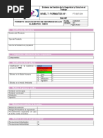 Formato Hoja de Datos de Seguridad MSDS | PDF | Química | Salud y bienestar