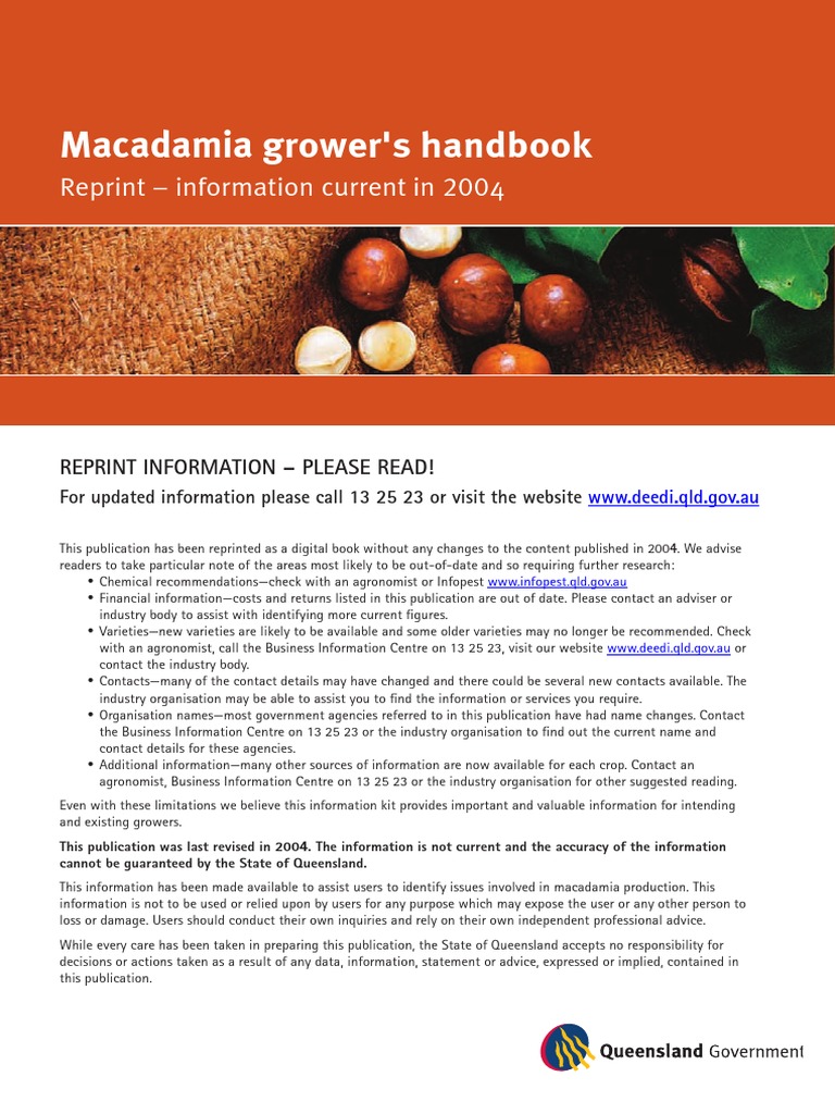 Macadamia Grower's Handbook Overview | PDF | Soil | Agriculture