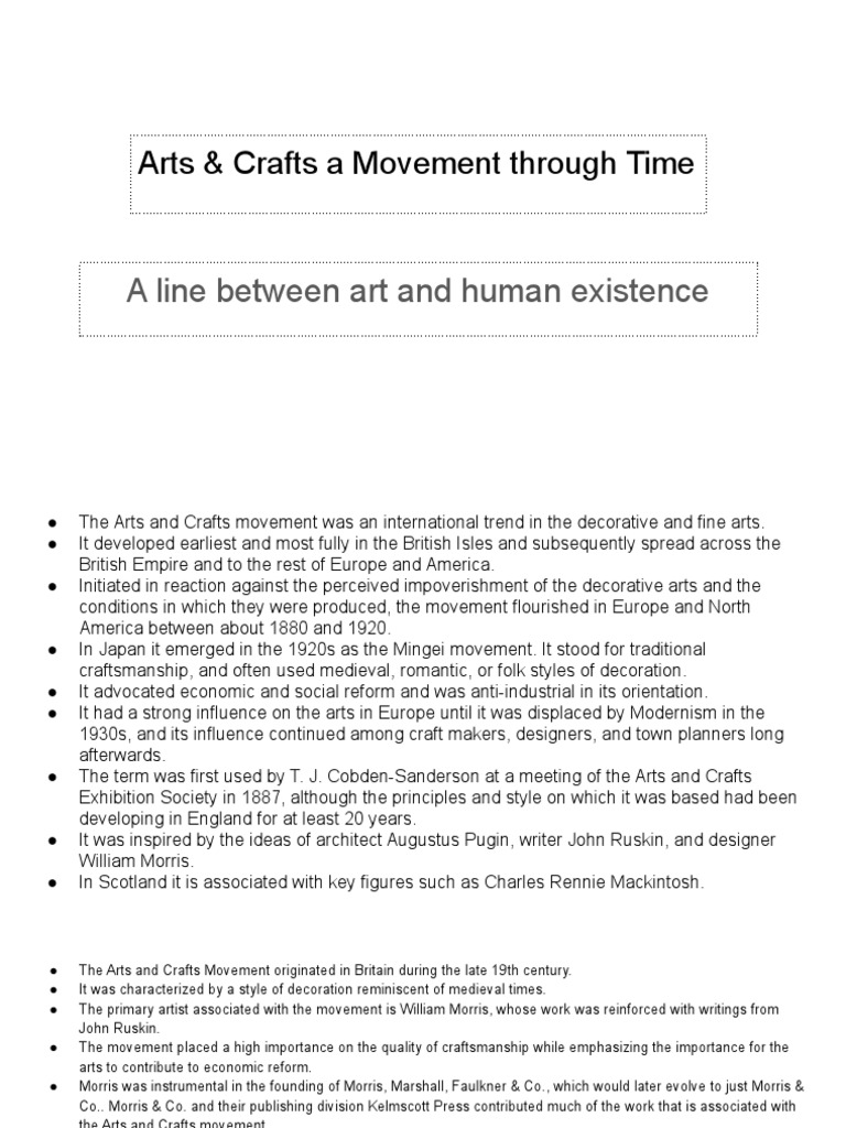 Arts & Cratfs | PDF | Arts And Crafts Movement | The Arts