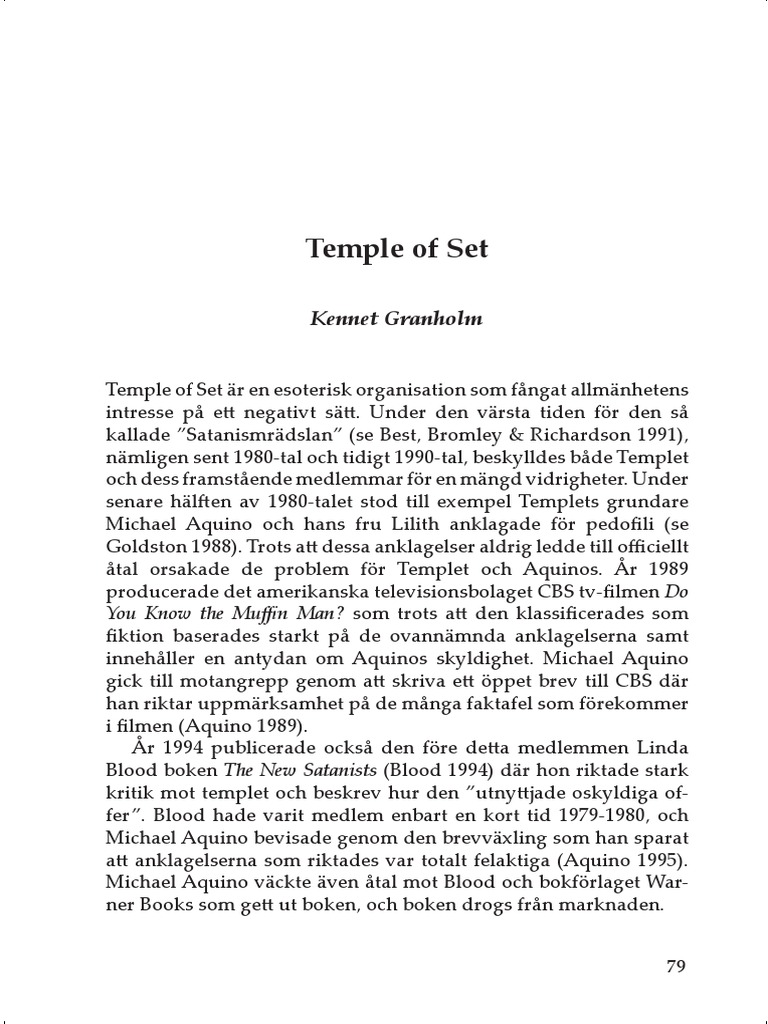 Temple of Set | PDF