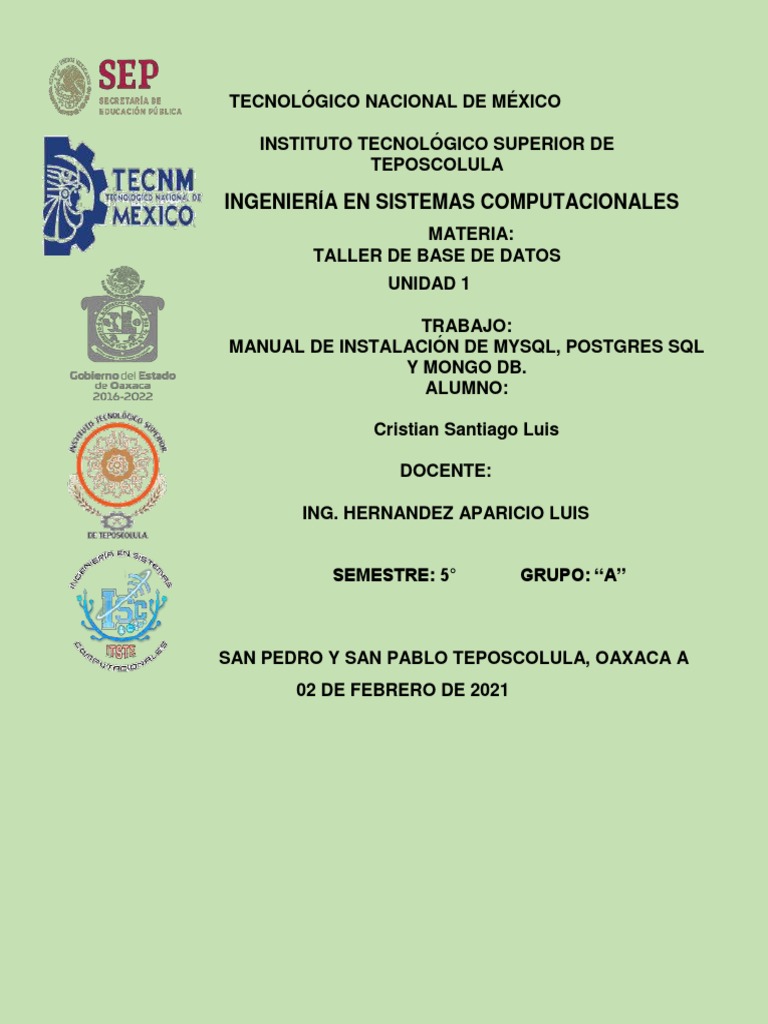 Manual Instalacion de SGBD | PDF | Mi sql | Bases de datos