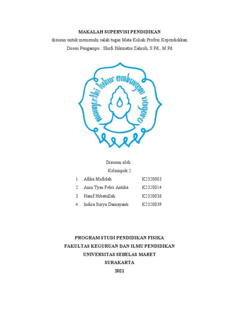 Supervisi Pendidikan: Tujuan, Prinsip, dan Jenisnya | PDF