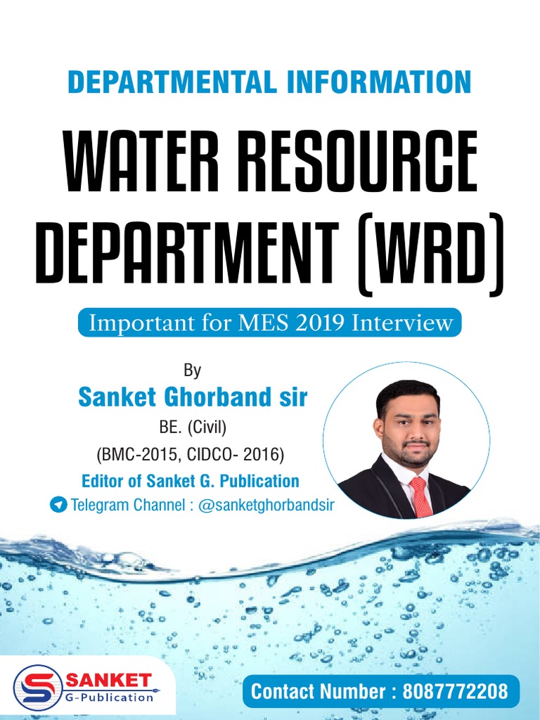 Departmental Information: Water Resource Department (WRD) | PDF
