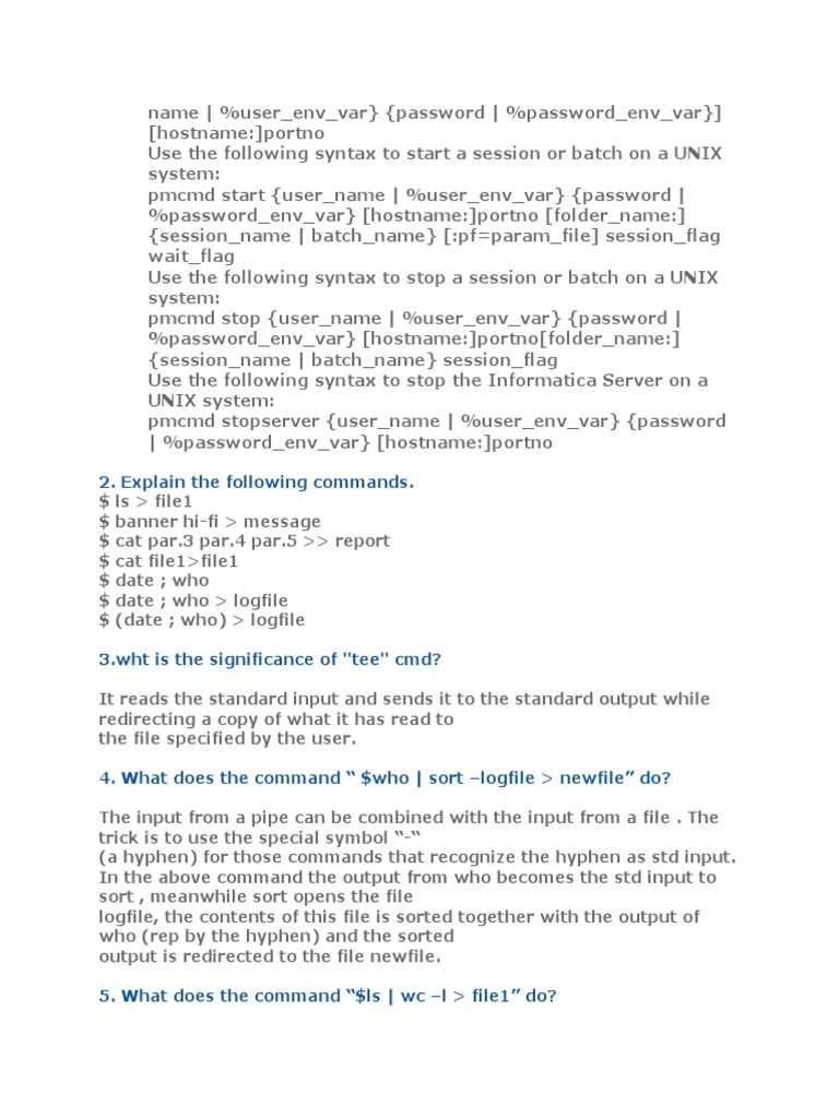 Explain The Following Commands | PDF | Computer Network | Operating System