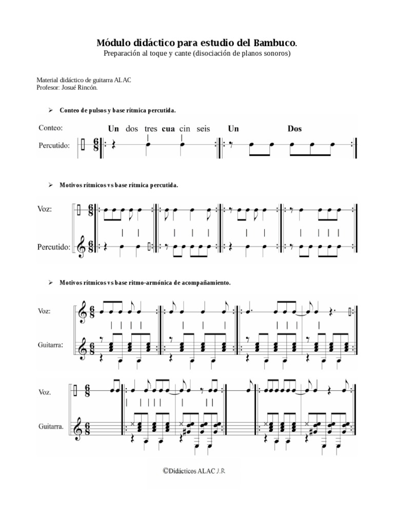 Módulo Didáctico Bambuco. | PDF