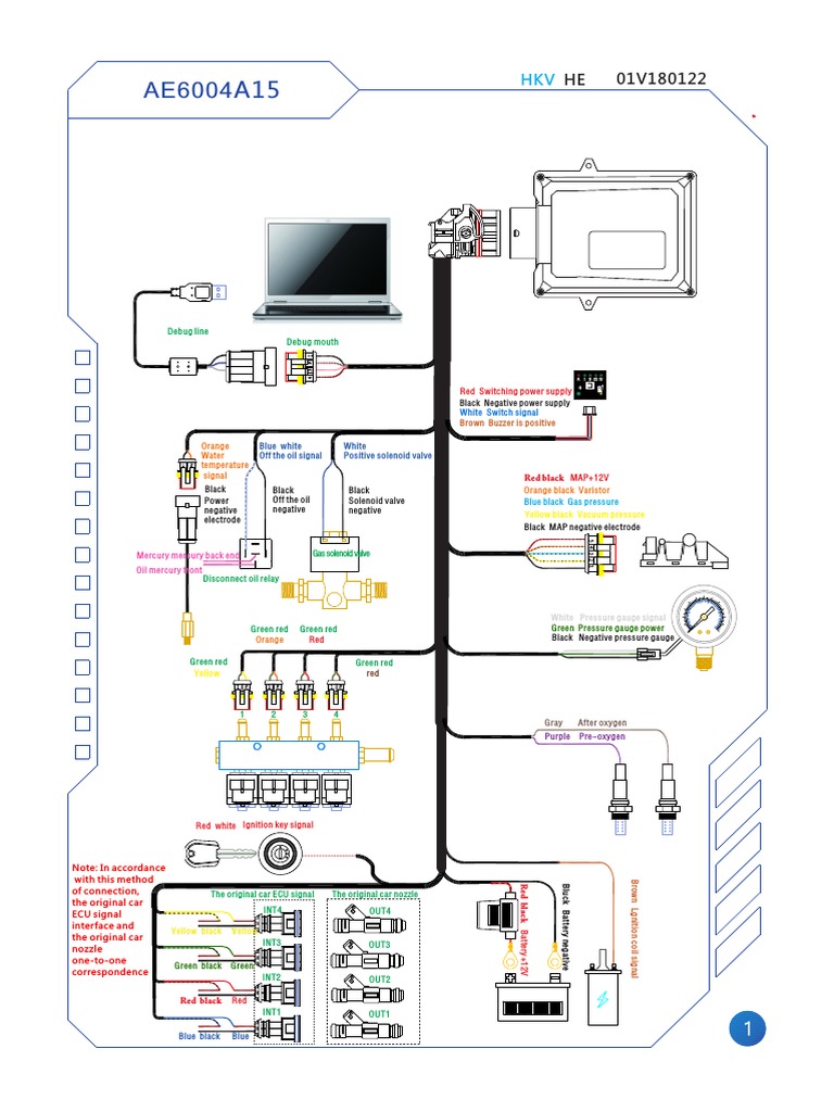AE6004A15 AEB MP 48 NO OBD) ECU System Wiring Diagram - 01V180119 | PDF ...
