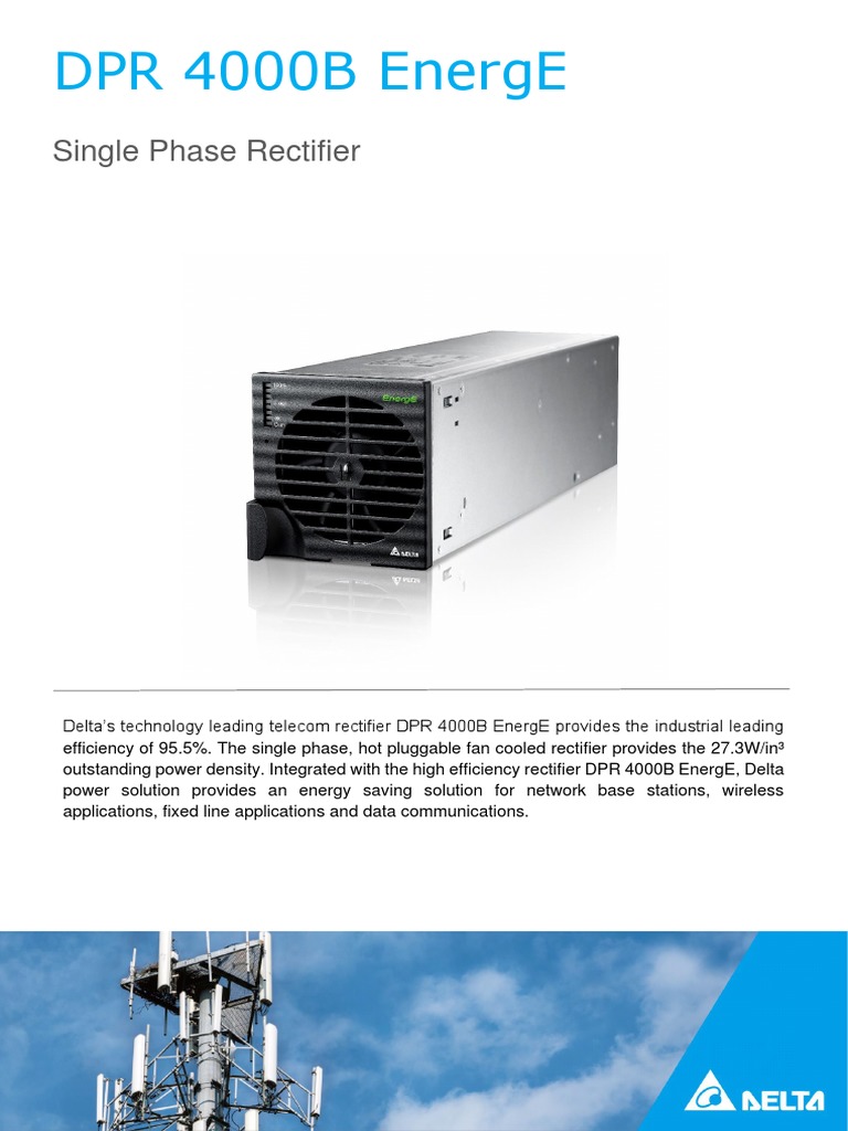 Fact Sheet - DPR 4000B-48 EnergE - IDA3 - en - Rev01 (W) | PDF | Rectifier | Electromagnetism
