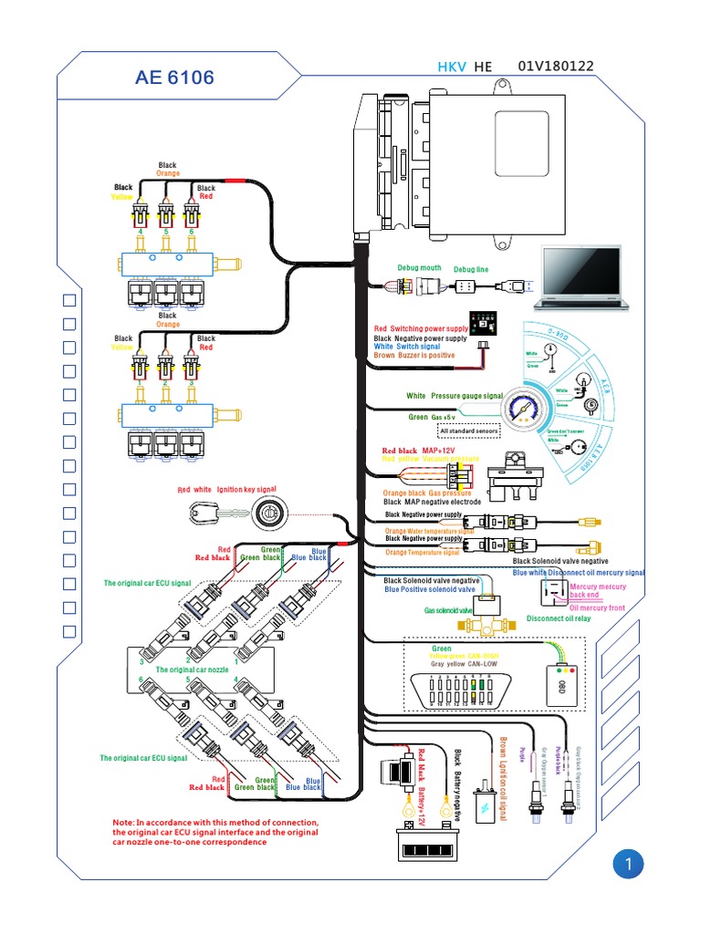 ECU Wiring and Connection Diagram | PDF | Vacuum Tube | Ignition System