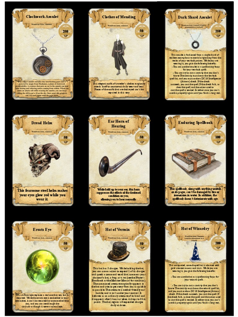 Common Magic Items 02 | Download Free PDF | Dungeons & Dragons | Fantasy