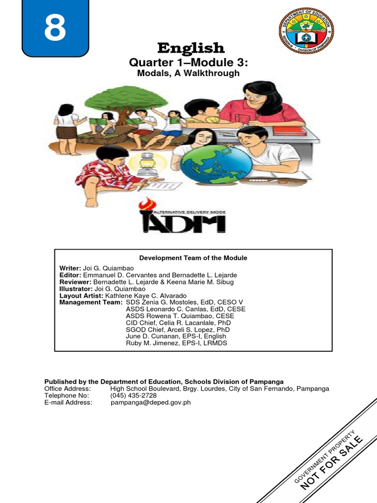 English: Quarter 1 - Module 3 | PDF | Verb | Language Mechanics