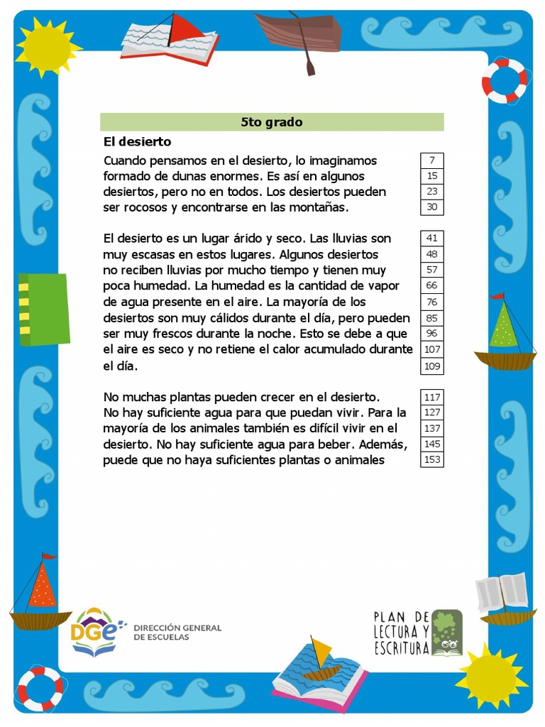 Características del desierto para niños | PDF | Tecnología