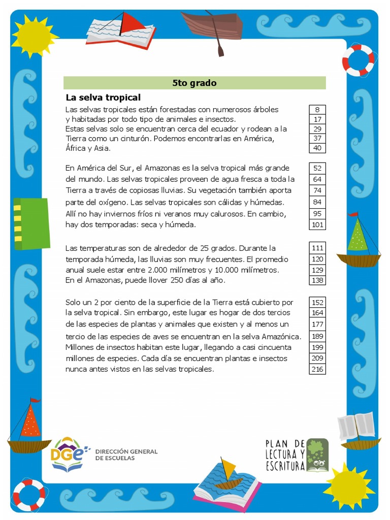 5to Grado La Selva Tropical | PDF