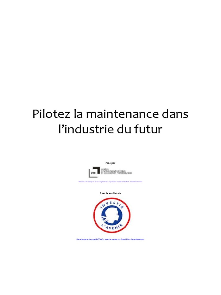 Optimisez la maintenance industrielle 4.0 | PDF | Prophylaxie | Sécurité