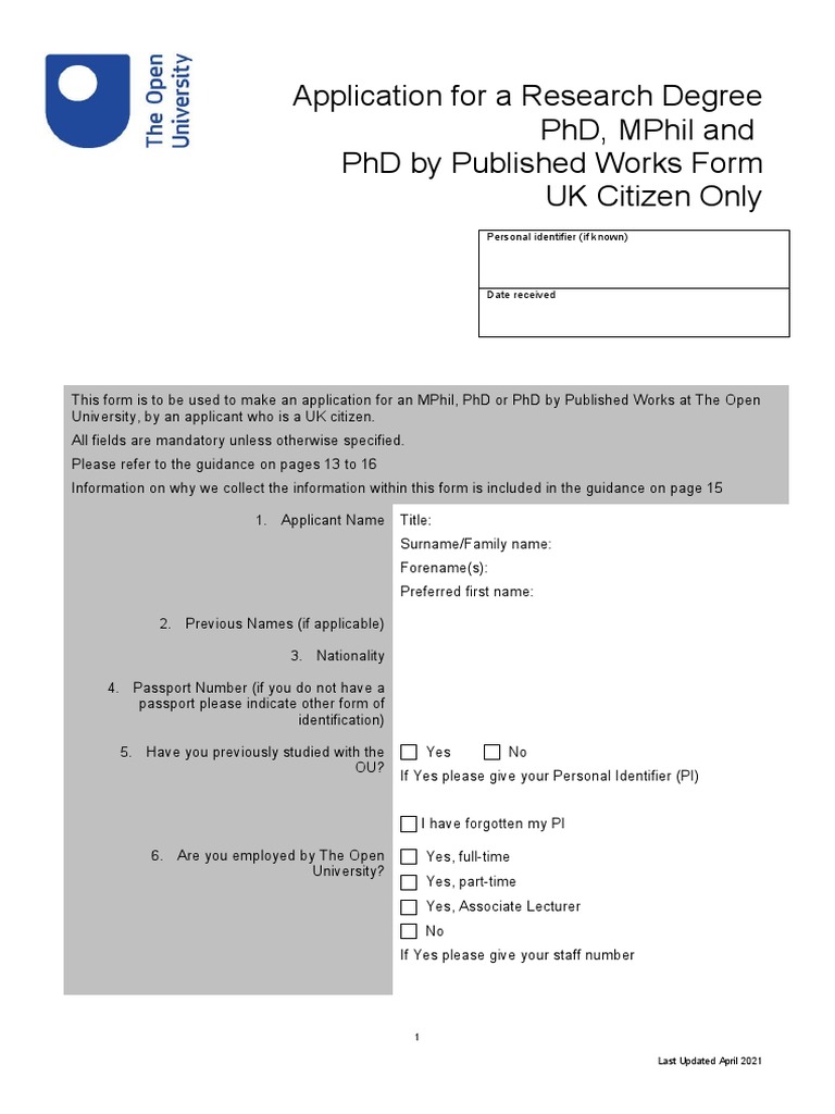Application Form - Uk | PDF | Academic Degree | Diploma