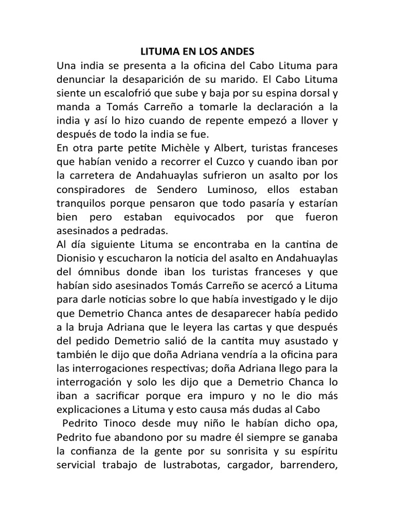 Lituma en Los Andes | PDF