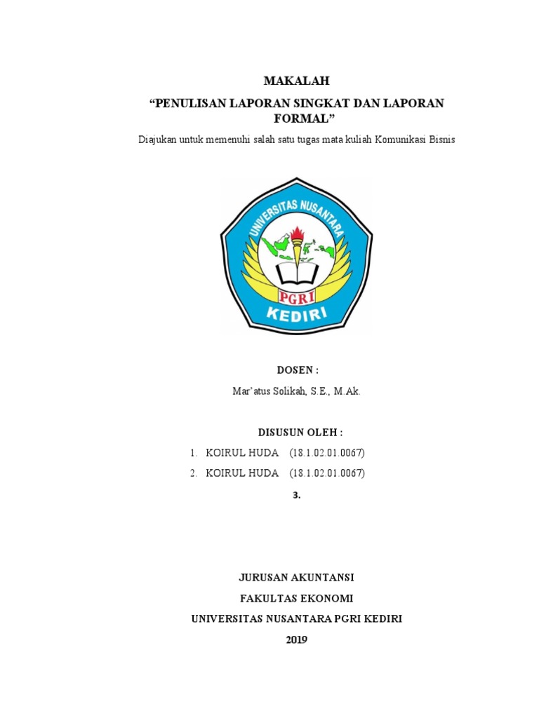 Makalah Penulisan Laporan Singkat Dan Laporan Formal | PDF