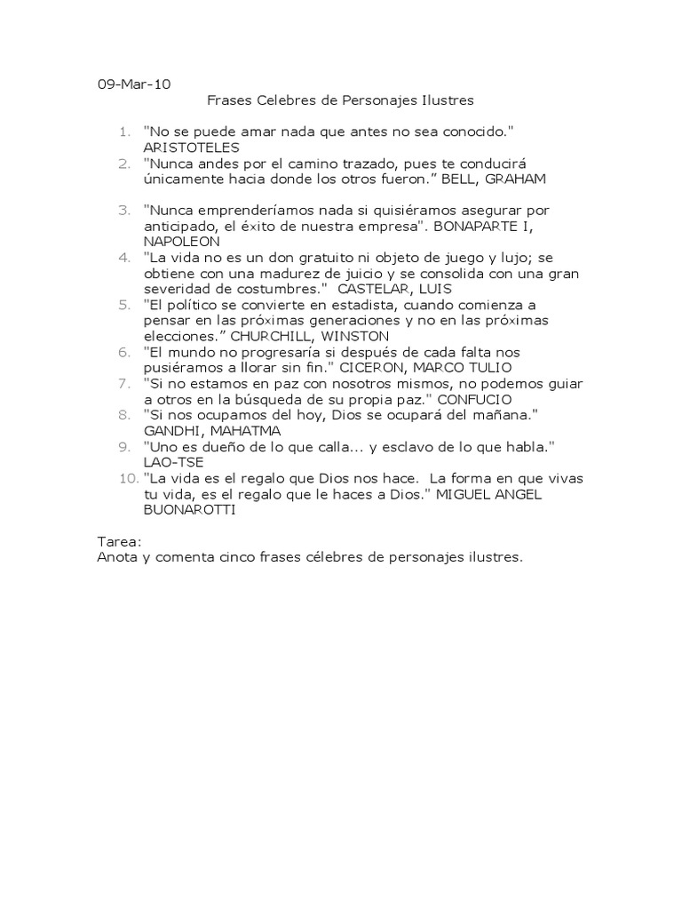 02 Frases Célebres de Personajes Ilustres | PDF