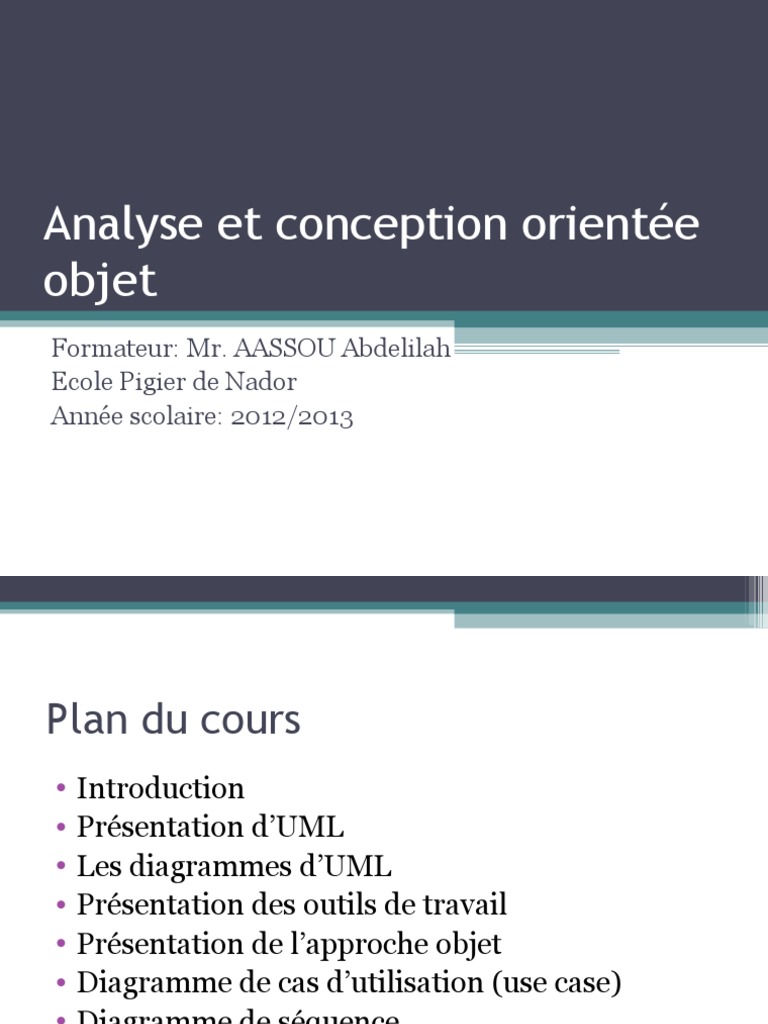 Uml Cours | PDF | Langage de Modélisation Unifié | Cas d'utilisation
