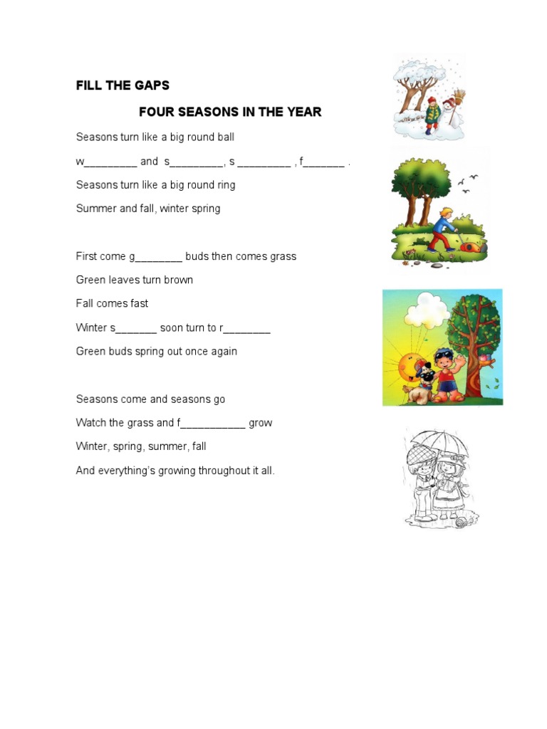 Fill The Gaps Four Seasons in The Year | PDF