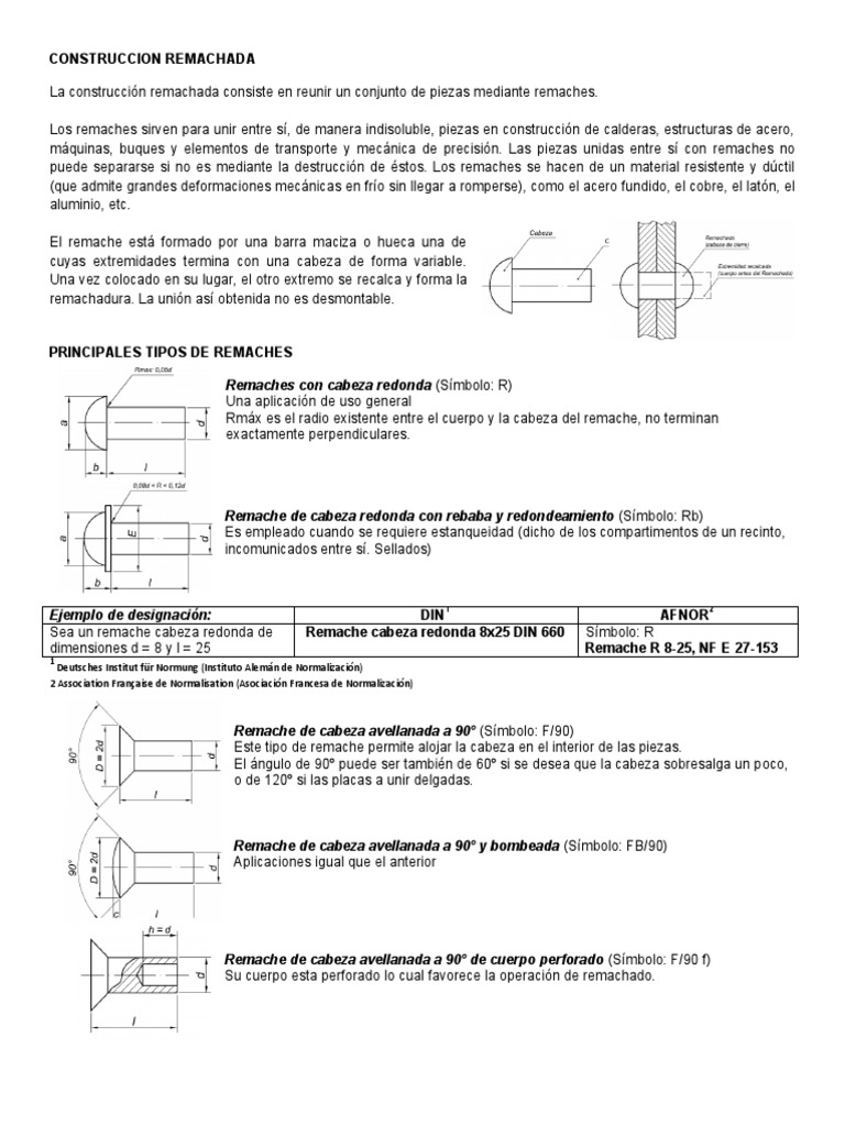 Guia de Remaches | PDF | Tornillo | Remache