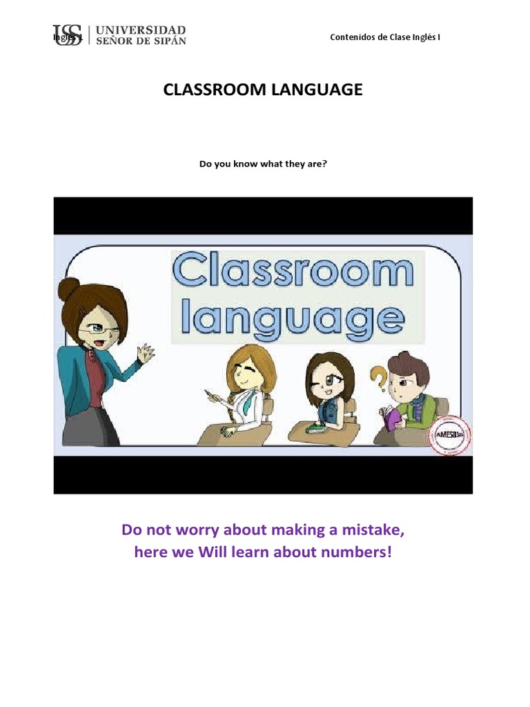 Classroom Language | PDF