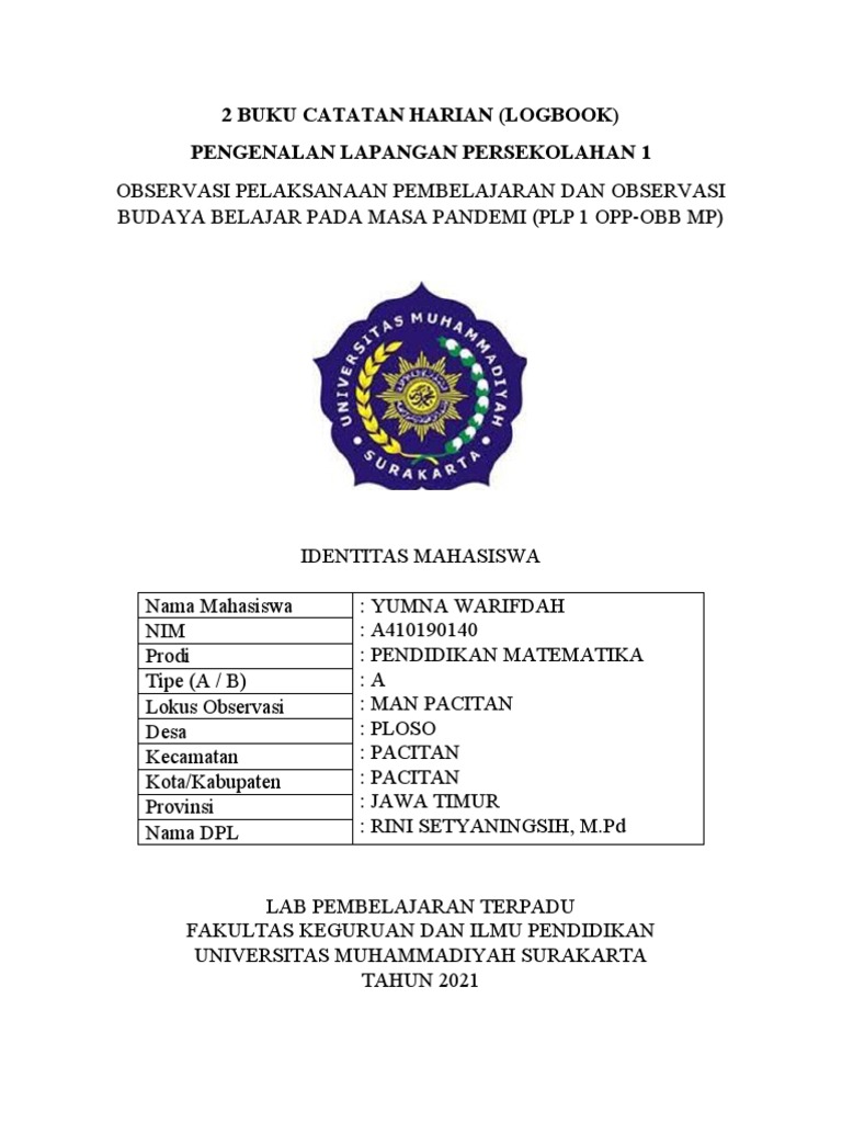 Log Book PLP 1 OPP-OBB MP | PDF