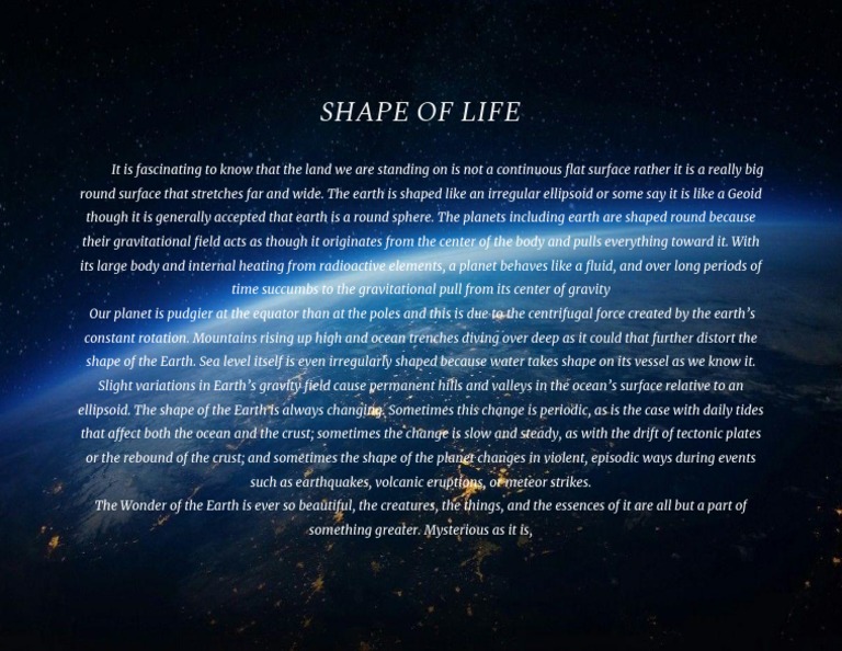 Shape of Life | PDF