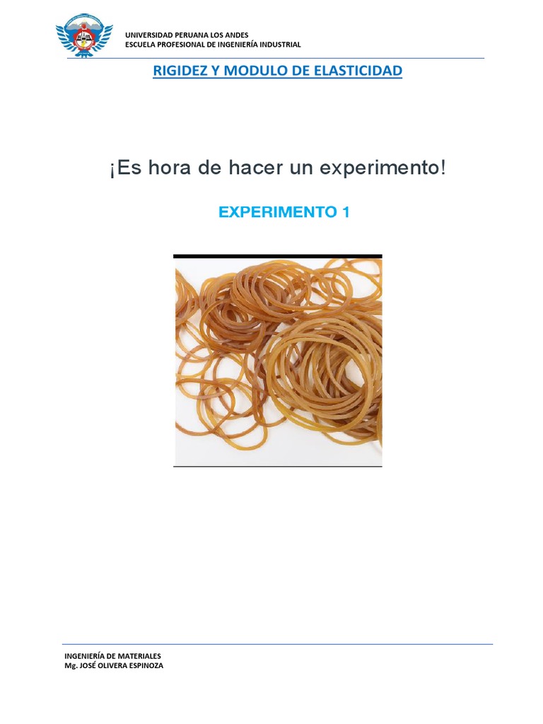 Experimento #01 RIGIDEZ Y MODULO DE ELASTICIDAD 2021 - I | PDF