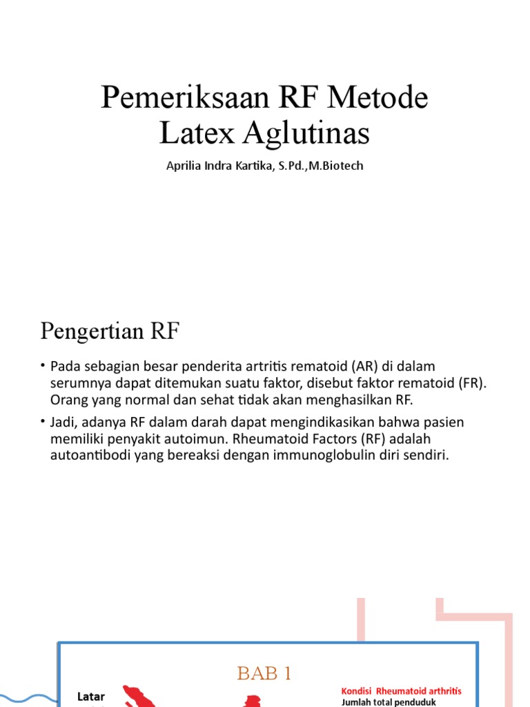 Pemeriksaan RF Metode Latex Aglutinas | PDF