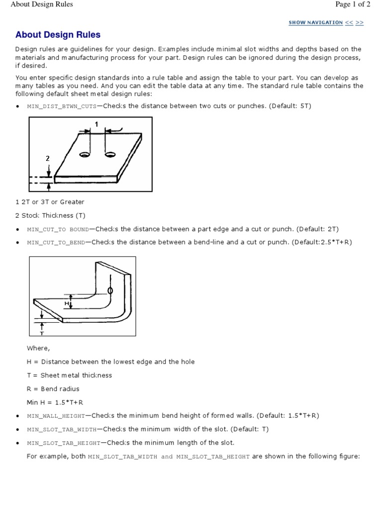 Sheet Metal Design Rules Guide | PDF | Sheet Metal