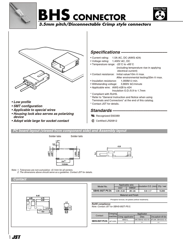 Connector: 3.5mm Pitch/disconnectable Crimp Style Connectors | PDF ...
