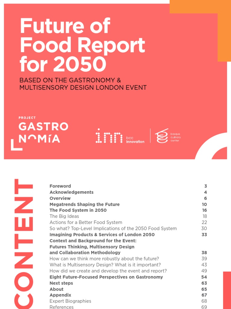 Future Food Report 2050-Reduced | PDF | Foods | Gastronomy