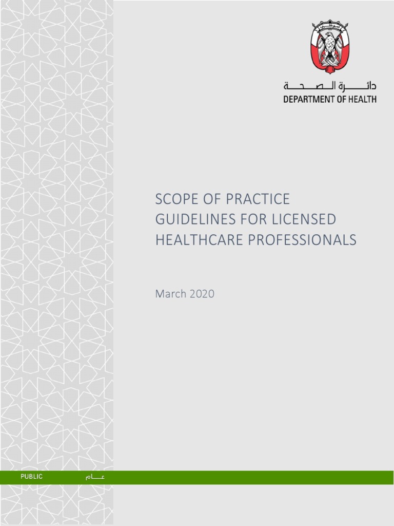 Scope of Practice for Healthcare Professionals | PDF | Anesthesia ...
