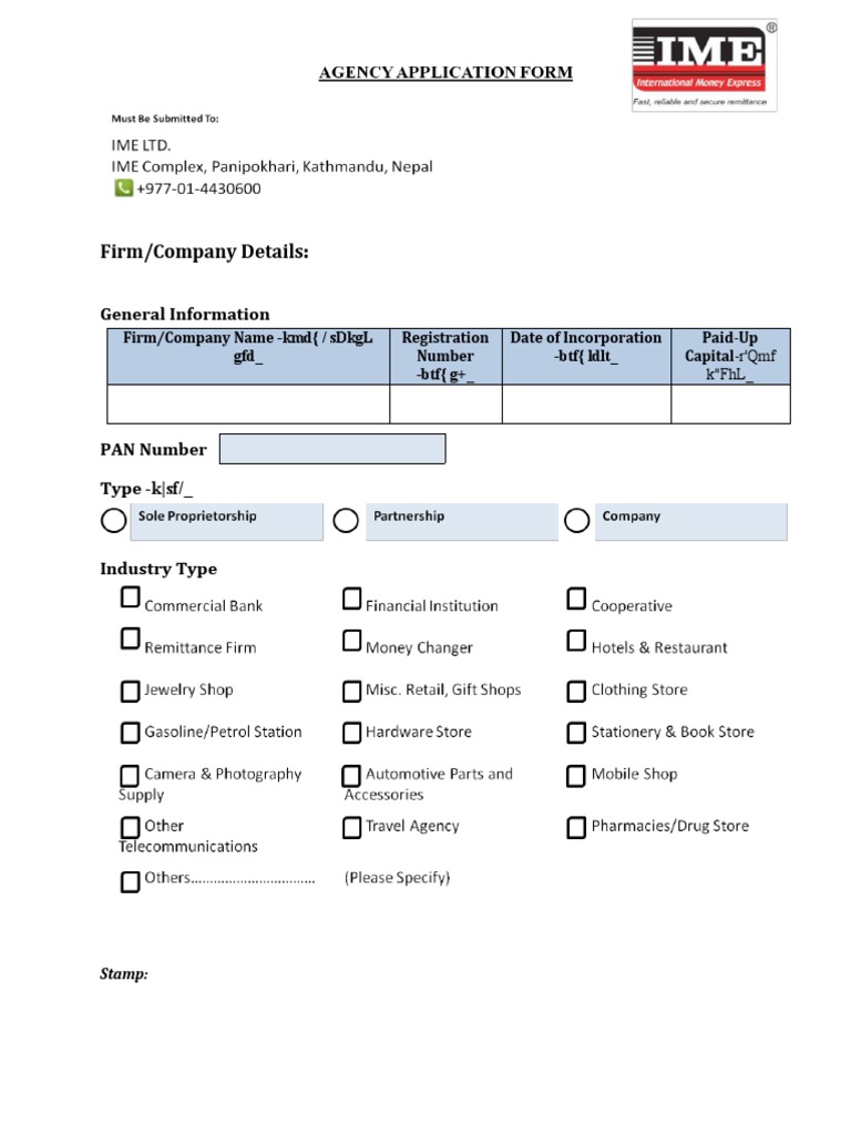 Agent Application Form Details | PDF | Identity Document