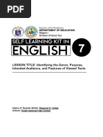 English 7 Quarter 2 Module 7 | PDF | Poetry | Rhyme