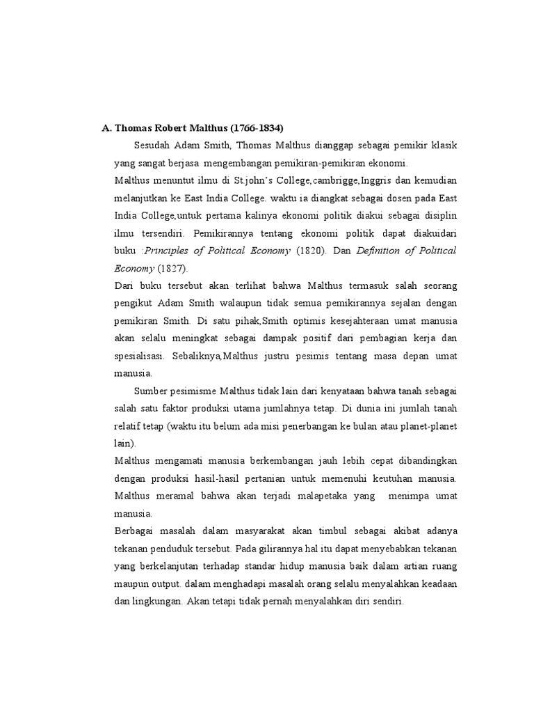 Pemikiran Tokoh Tokoh Klasik Lainnya | PDF