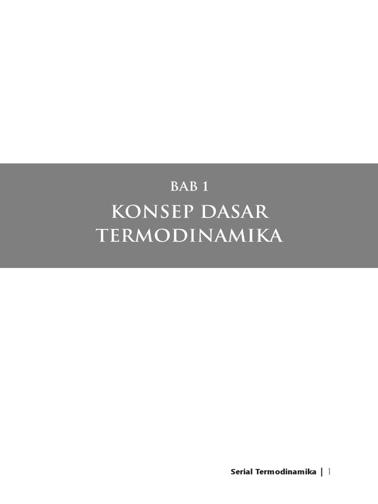 (1,2) Konsep Dasar Dan Matematika Termodinamika | PDF