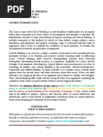 Logic and Critical Thinking Chapter 1 | PDF | Critical Thinking | Knowledge