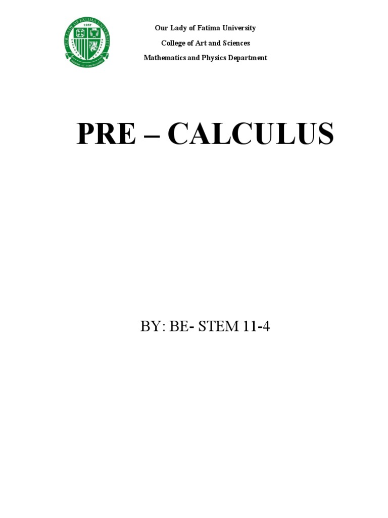 Pre-Calculus and Trigonometry Guide | PDF | Trigonometric Functions ...