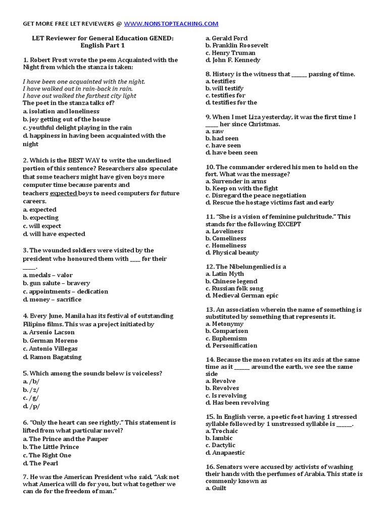 English Part 1 | PDF