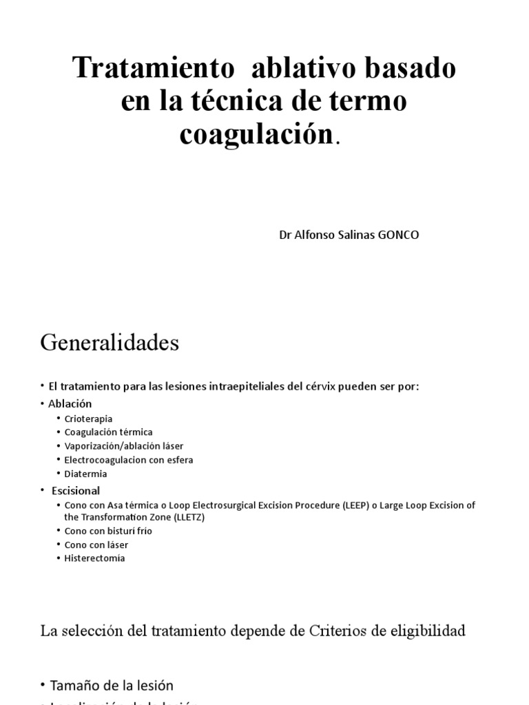 Termocoagulación del Cuello Uterino | PDF | Cáncer | Ciencias de la Salud