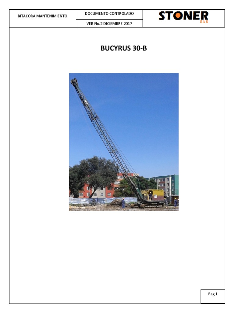 Bucyrus 30B Manual y Ficha Tecnica | PDF