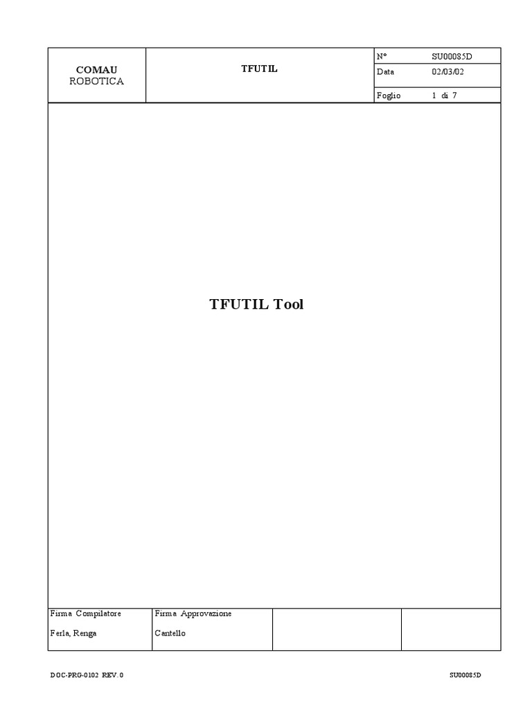 Tfutil Comau | PDF | Command Line Interface | Dos